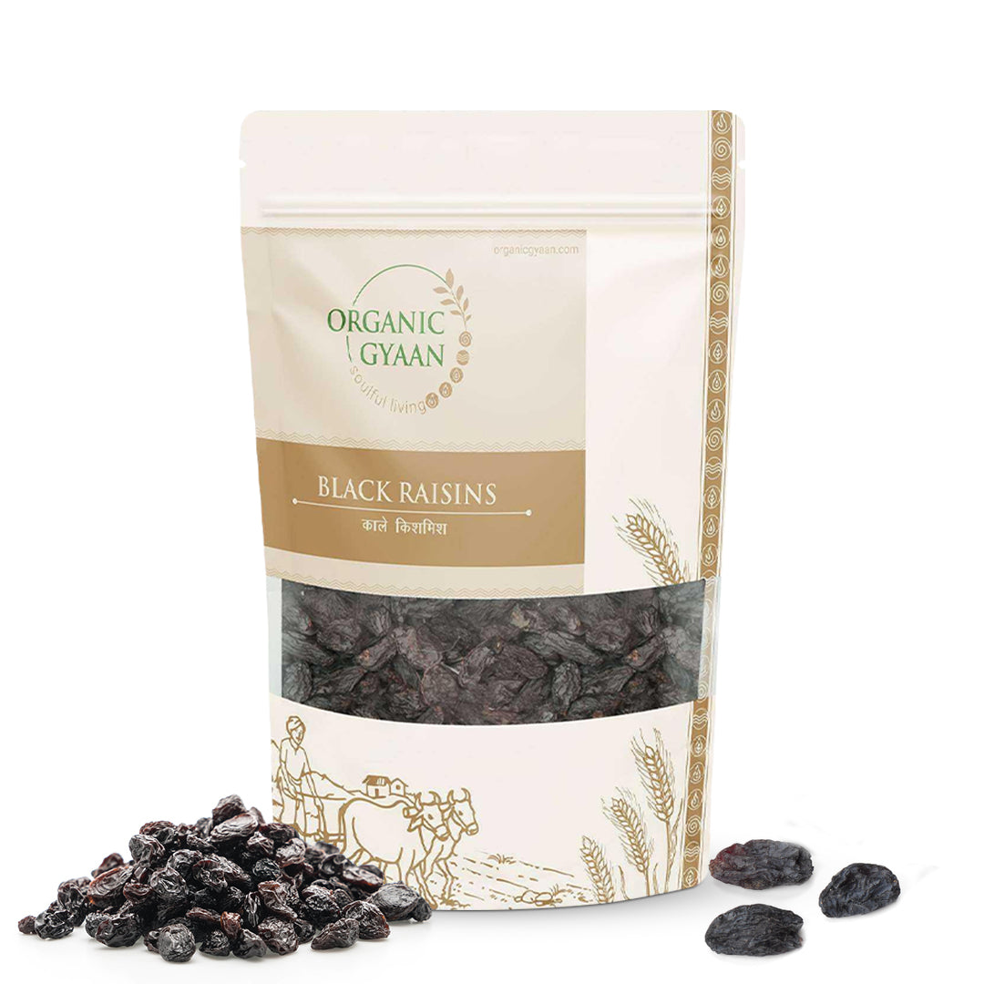 Buy Healthy Black Raisins – Delicious & Pure – Organic Gyaan
