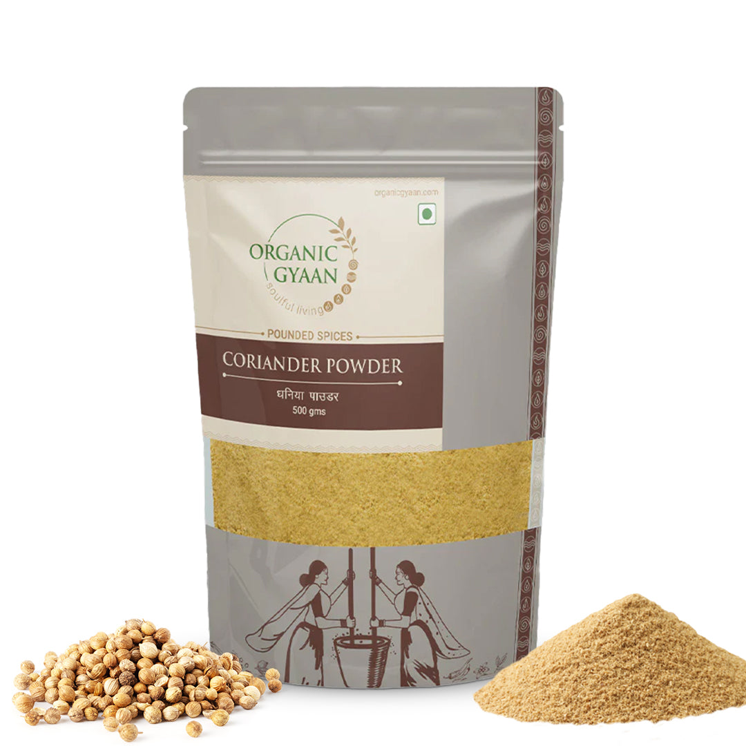 Buy Coriander(Dhaniya Powder) - Organic Pounded Spices – Organic Gyaan