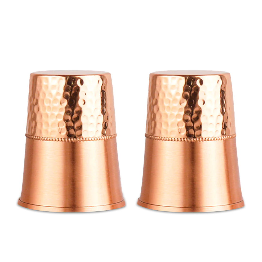 Buy Organic Gyaan Hammered Copper Glass - Pack of 2