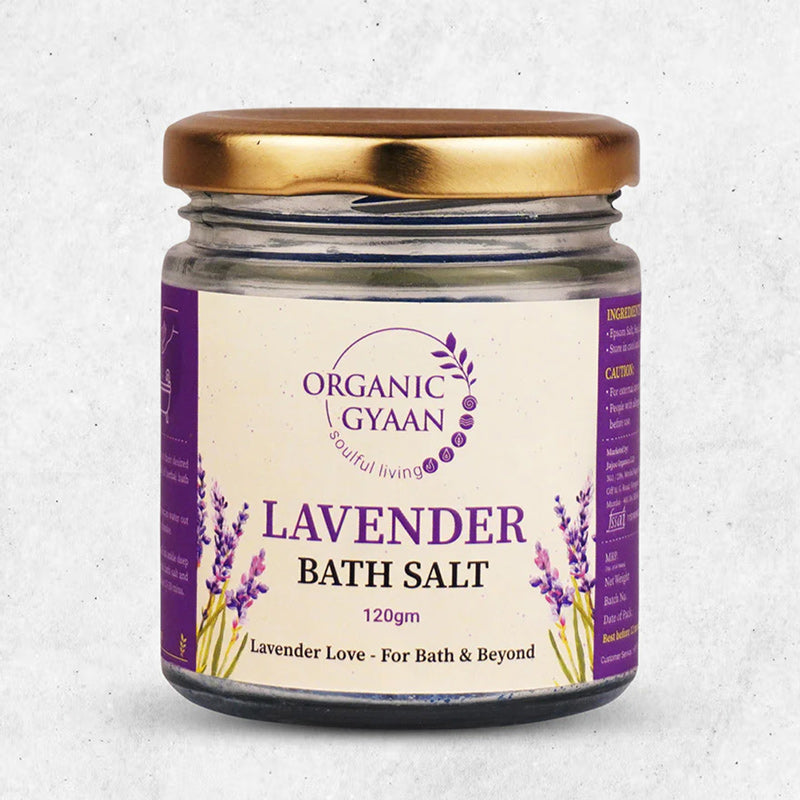 Buy Lavender Bathing Salt:Relaxing Aromatherapy – Organic Gyaan