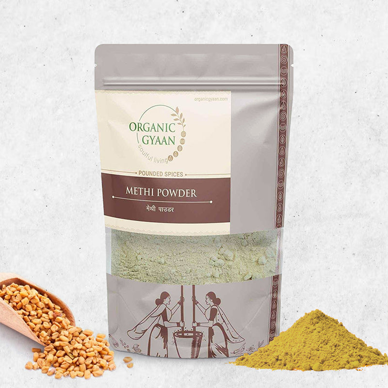 Buy Organic Methi (Fenugreek) Powder Online – Organic Gyaan