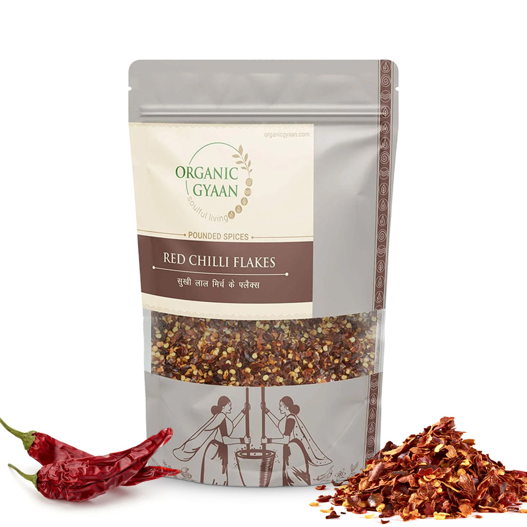 Buy Best Organic Red Chilli Flakes Online – Organic Gyaan