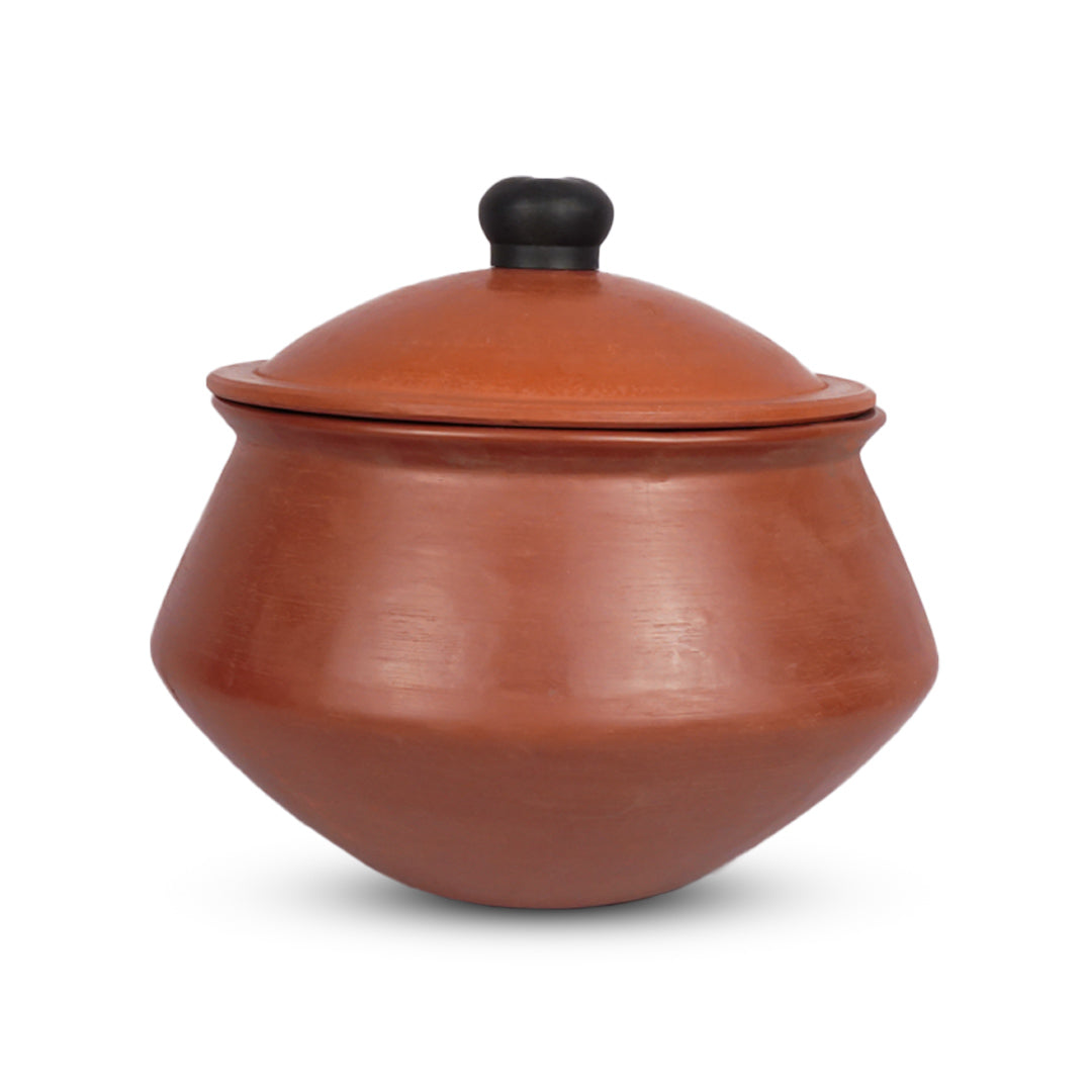 Buy Red Cooking Mud Pot with Lid Online – Organic Gyaan