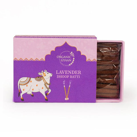 Buy Lavender Dhoop Batti - Relaxation Incense – Organic Gyaan